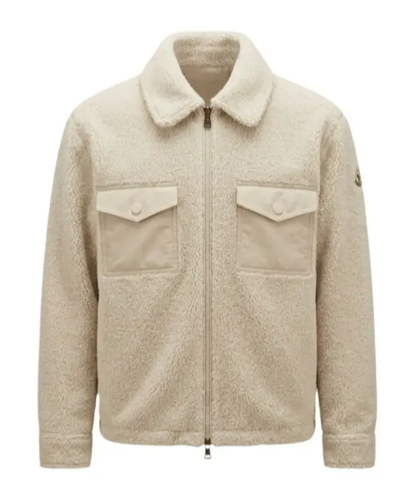 Moncler Long Sleeve Fleece Jacket - Cream