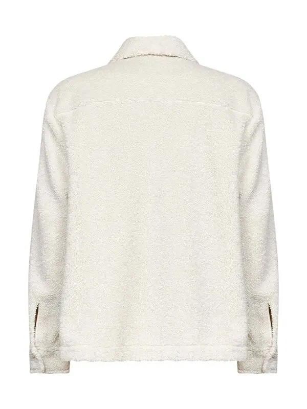 Moncler Long Sleeve Fleece Jacket - Cream