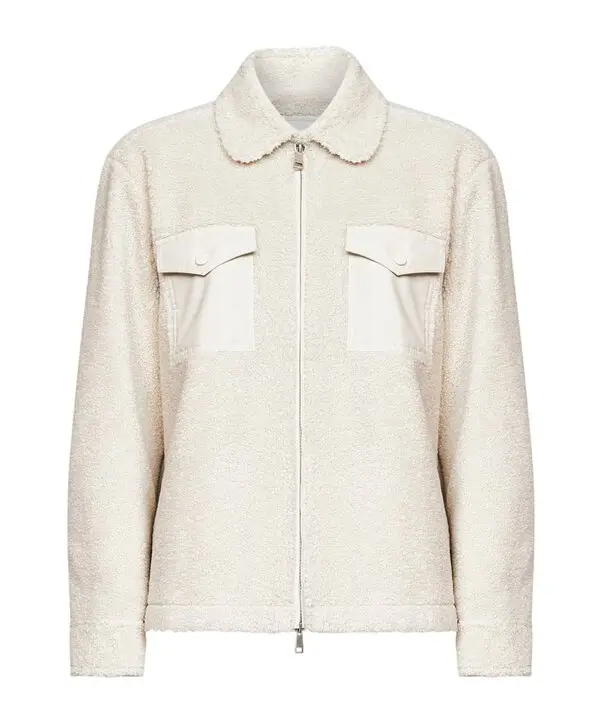 Moncler Long Sleeve Fleece Jacket - Cream
