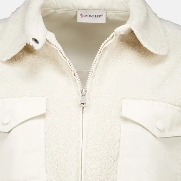 Moncler Long Sleeve Fleece Jacket - Cream