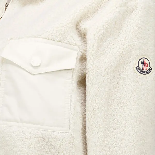 Moncler Long Sleeve Fleece Jacket - Cream