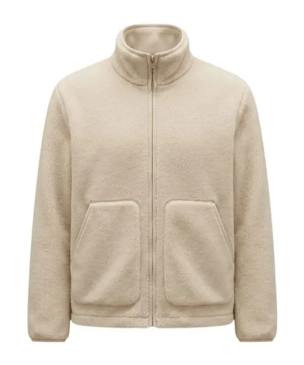 Moncler Long Sleeve Zip-up Fleece Jacket With High Neck