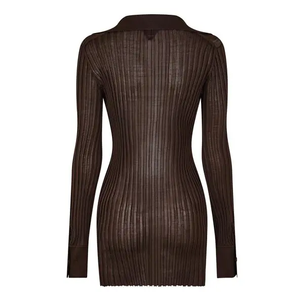 Bottega Veneta Ribbed Knit Collared Sweater