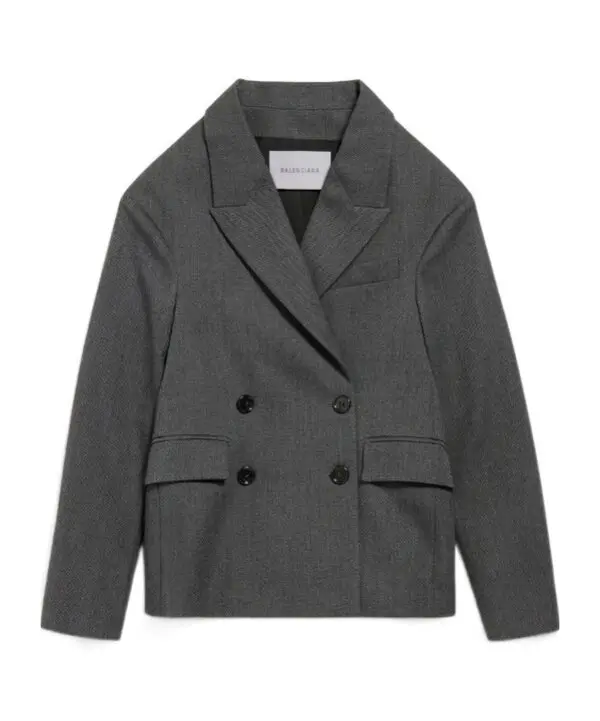 Balenciaga Stola Jacket In Dark Grey - Dark Gray