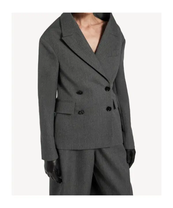 Balenciaga Stola Jacket In Dark Grey