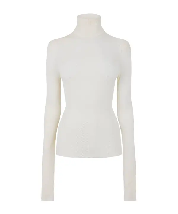 Bottega Veneta Simple Knitted Sweater - White