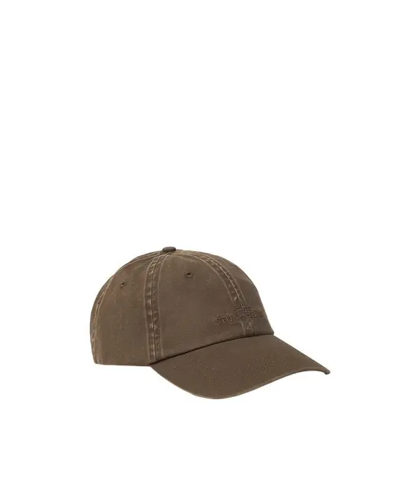 Stone Island Baseball Cap With Embroidered Logo - Amber