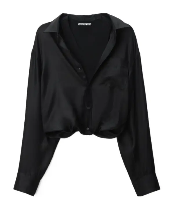 Alexander Wang Pre-styled Cami Top W/ Shirt - Black