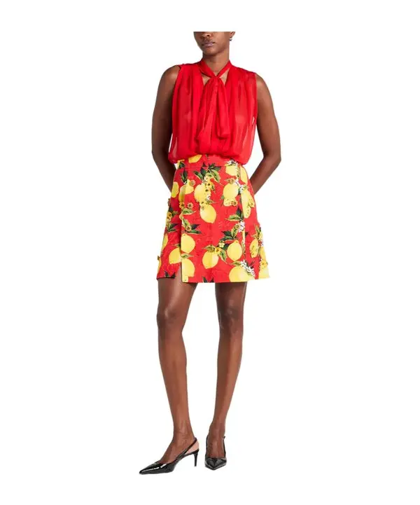 Dolce & Gabbana Floral Print A-line Dress With Rhinestone Embellishments