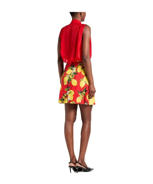 Dolce & Gabbana Floral Print A-line Dress With Rhinestone Embellishments