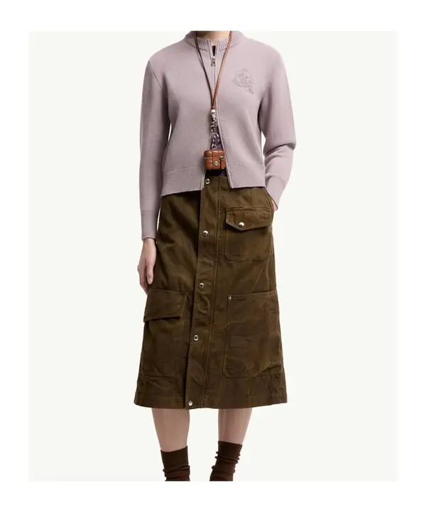 Moncler Wool And Cashmere Zip-up Cardigan
