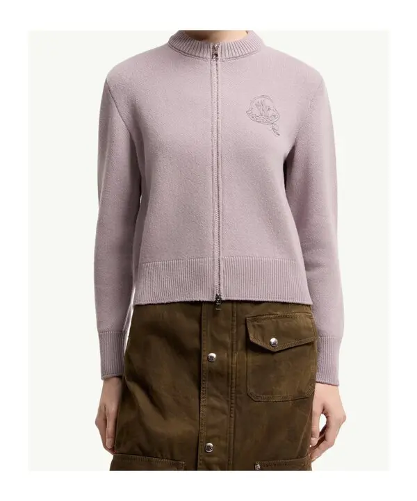 Moncler Wool And Cashmere Zip-up Cardigan