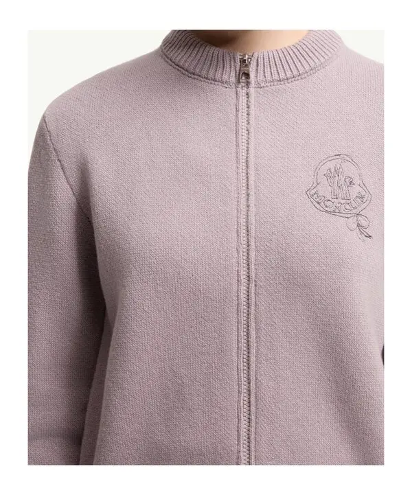Moncler Wool And Cashmere Zip-up Cardigan