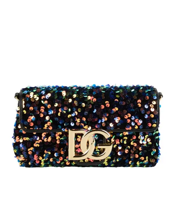 Dolce & Gabbana Mini Iridescent Clutch Bag - Black