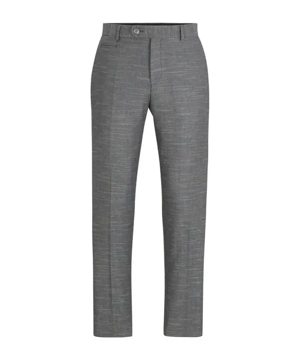 Hugo Boss Minimalist And Versatile Trousers - Silver