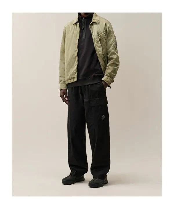 C.P. COMPANY Diagonal Raised Fleece Lens Half Zip Sweatshirt