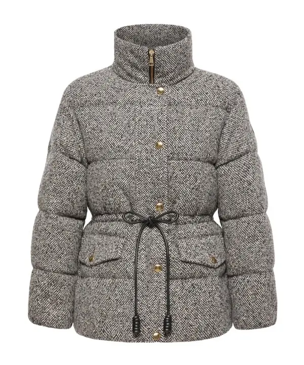 Moncler Diaphanes Hooded Short Down Jacket - Dark Gray