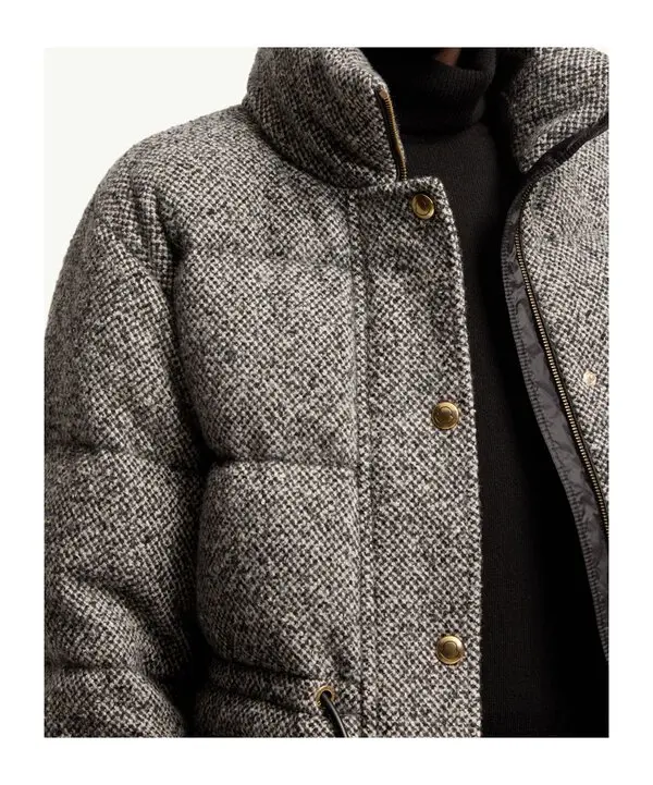 Moncler Diaphanes Hooded Short Down Jacket - Dark Gray