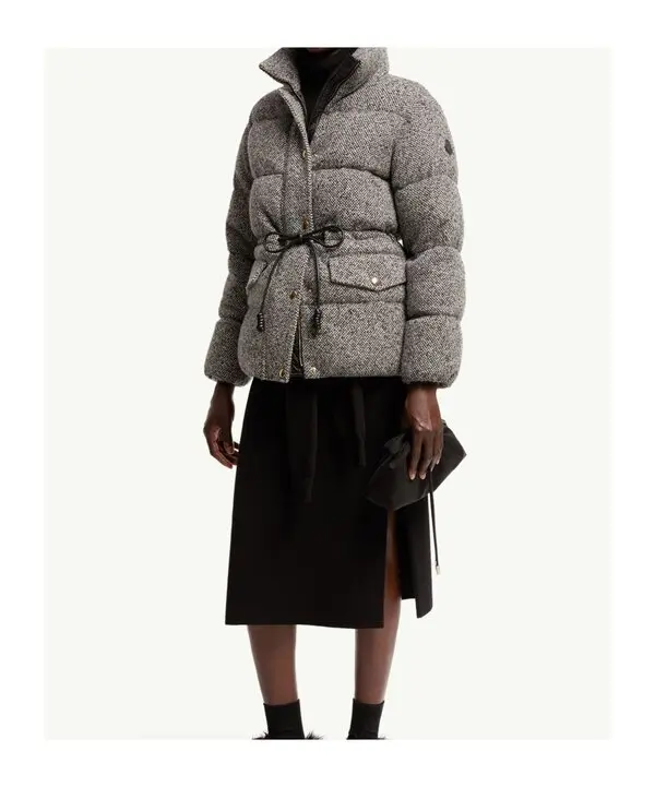 Moncler Diaphanes Hooded Short Down Jacket - Dark Gray