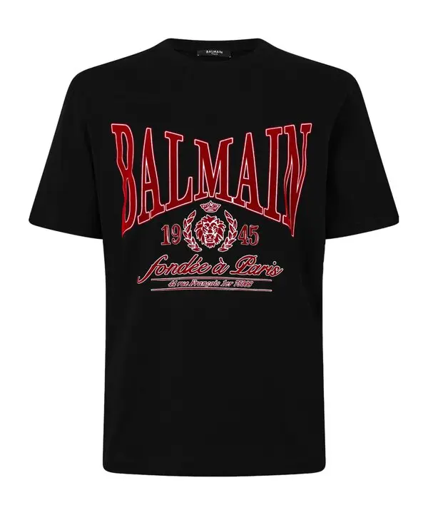 Balmain Crewneck Shortsleeve Tee - Black