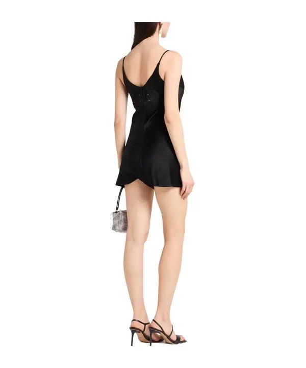 MAISON MARGIELA Solid Sleeveless V-neck Satin Bodysuit