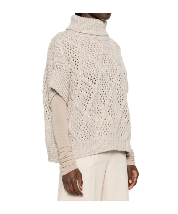 Peserico Open-knit Turtleneck Sweater
