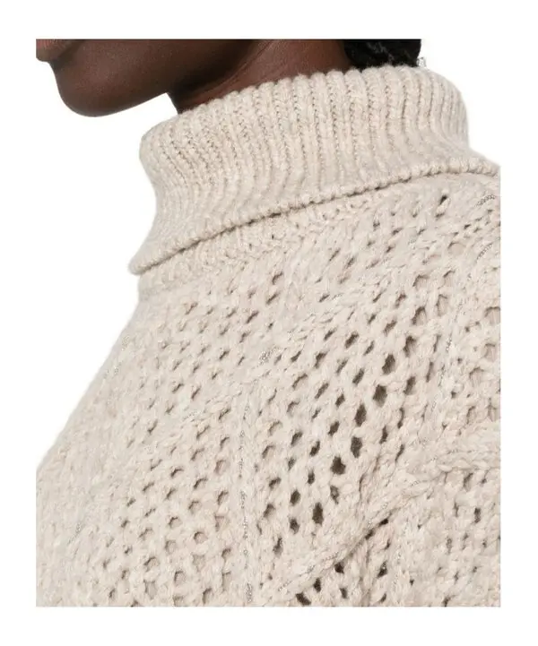 Peserico Open-knit Turtleneck Sweater