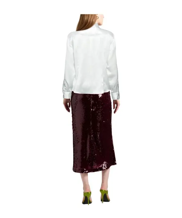 Dolce & Gabbana Solid-color Satin Long-sleeve Shirt