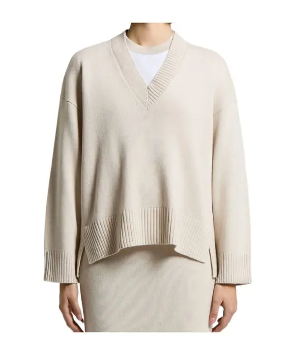 Peserico Ribbed-knit V-neck Sweater - No