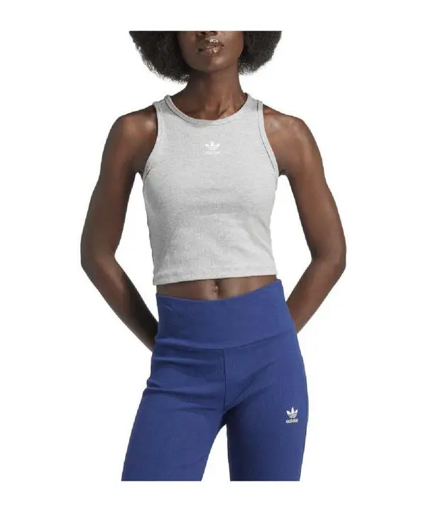 ADIDAS ORIGINALS Ribbed Cropped Tank Top