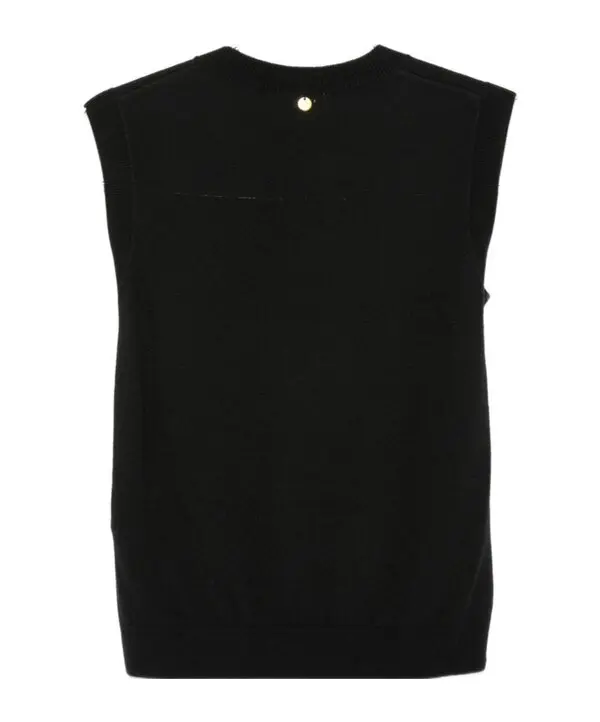 Liu Jo Argyle Jacquard Knit Vest