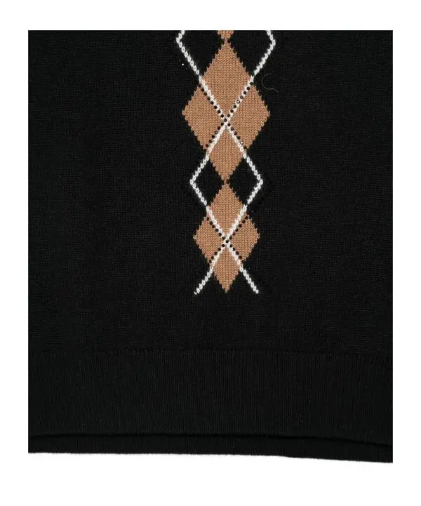 Liu Jo Argyle Jacquard Knit Vest