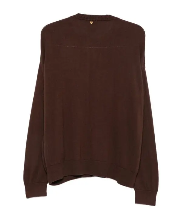 Liu Jo Rhinestone-embellished Knit Top With Diamond Intarsia
