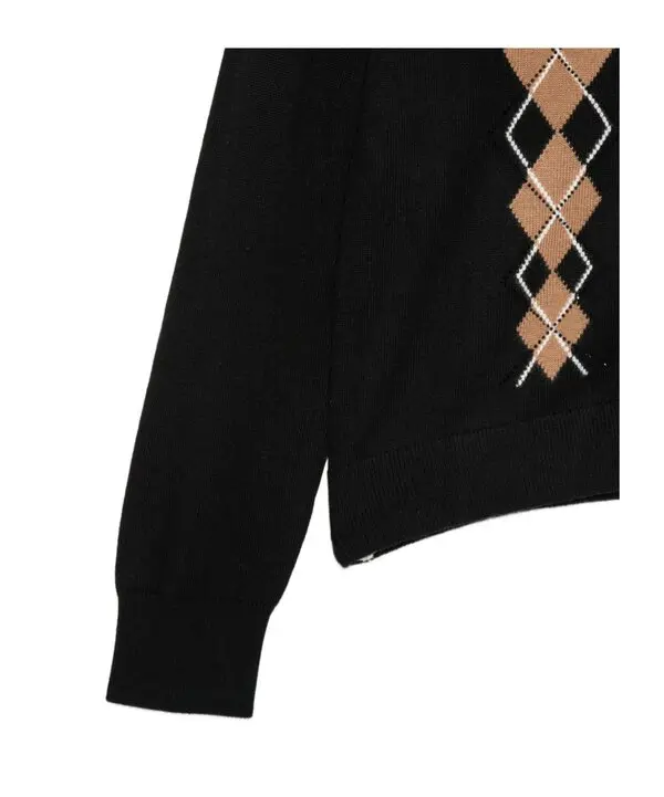 Liu Jo Argyle-intarsia Buttoned Cardigan