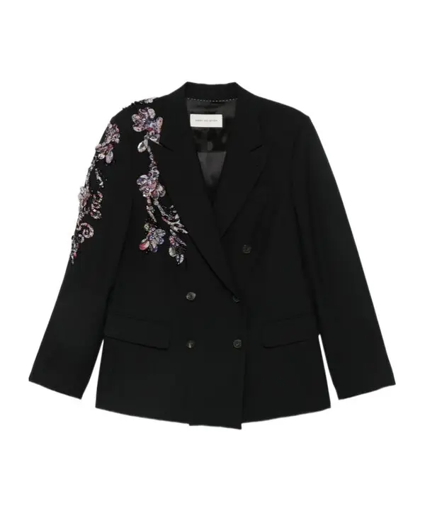 Dries Van Noten Embellished Double-breasted Blazer