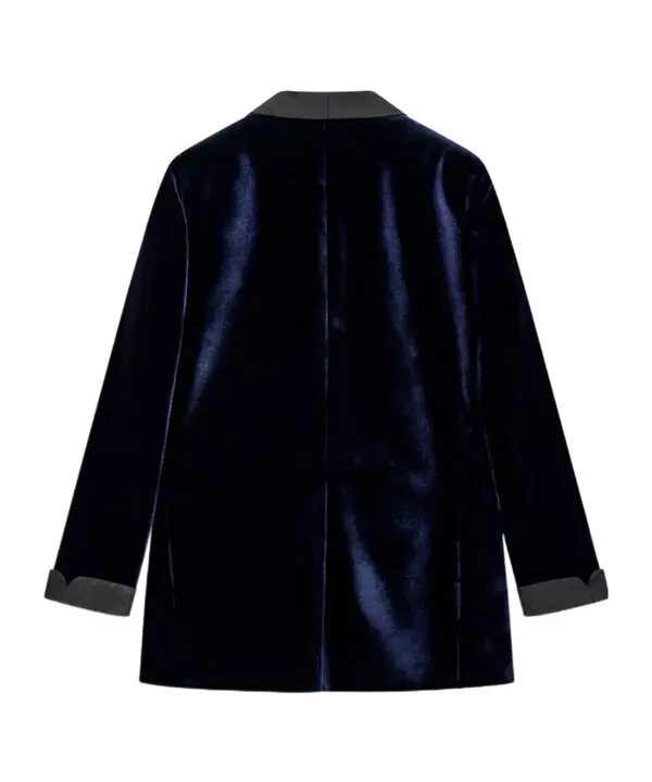 Emporio Armani Velvet Blazer With Satin Shawl Collar