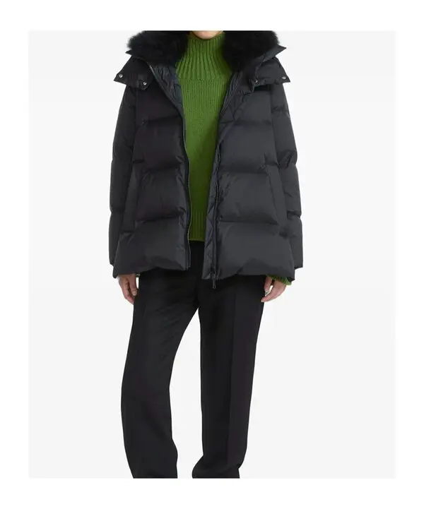 YVES SALOMON Hooded Quilted Down Jacket