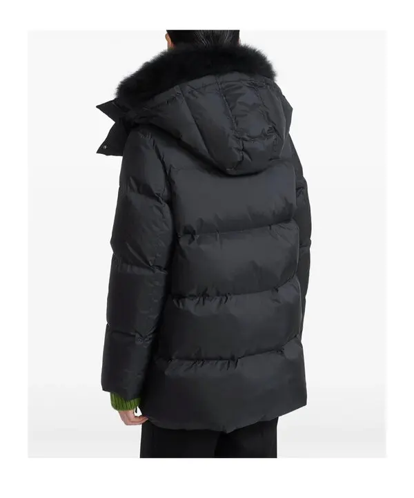 YVES SALOMON Hooded Quilted Down Jacket