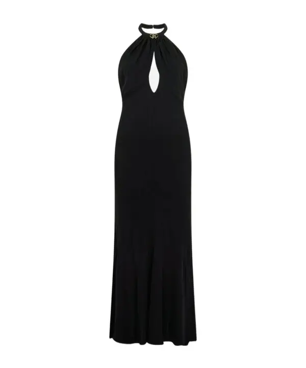 Roberto Cavalli Halterneck Cutout Dress - Black