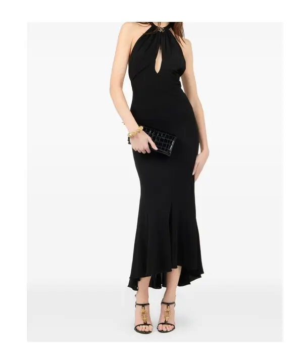 Roberto Cavalli Halterneck Cutout Dress