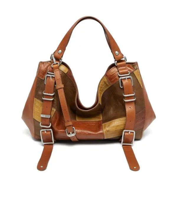 DIESEL® D-one Medium Top-handle Bag In Patchwork Leather