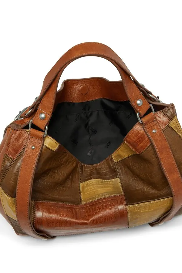 DIESEL® D-one Medium Top-handle Bag In Patchwork Leather