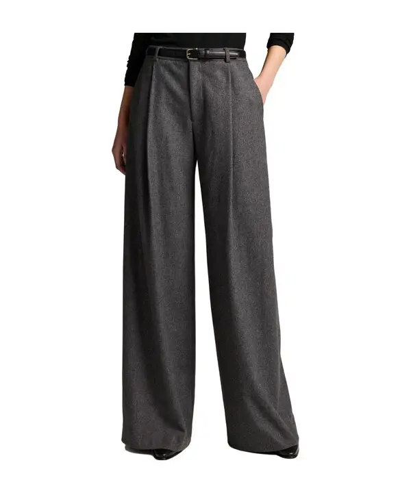 Vince Wide-leg Casual Trousers - Grey