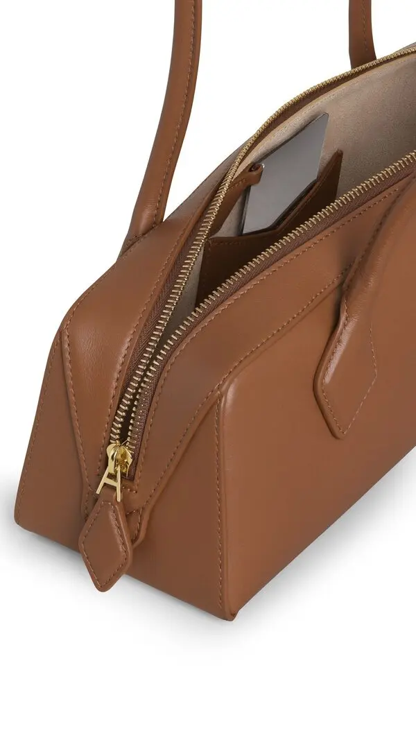Alaïa Le Teckel Medium Bag In Calfskin - Amber