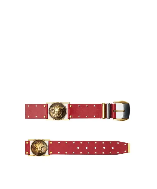 Versace Studded Leather Belt 4 Cm