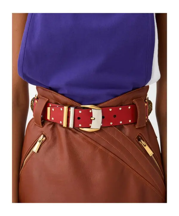 Versace Studded Leather Belt 4 Cm