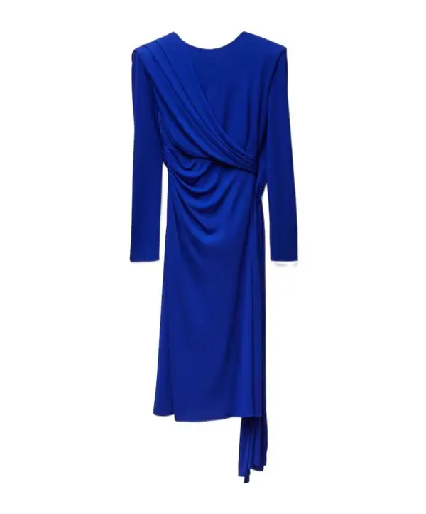 Versace Viscose Crêpe Jersey Dress - Blue