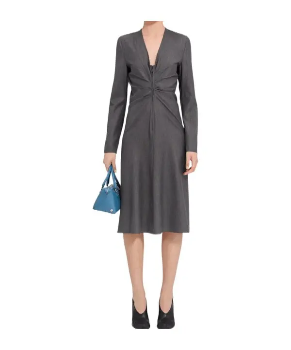 MAISON MARGIELA Wool Cotton Tailoring Dress - Grey