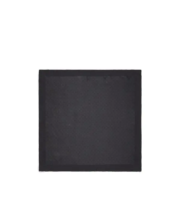 Gucci Gg Print Square Scarf - Black