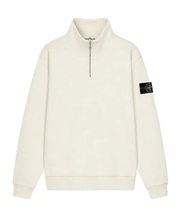 Stone Island Quarter-zip Funnel Neck Sweatshirt